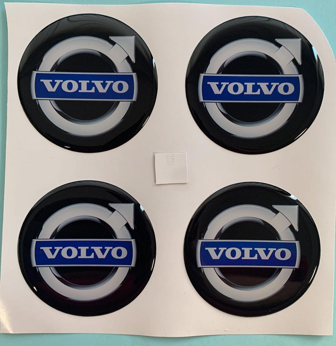 Excellent Quality Set X 4 Silicone Stickers Logo Volvo for Wheel Center ...