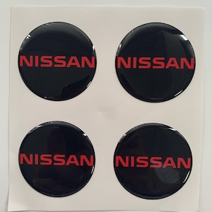 Excellent Quality / Set X 4 Self Adhesive Silicone Stickers Logo Nissan ...