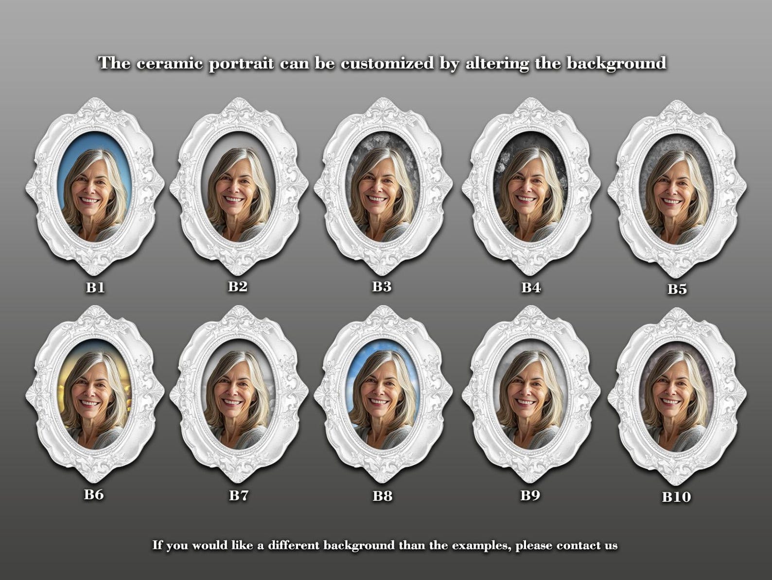 Memorial Photo Plaque/headstone Picture/oval Polymer-ceramic Photo Tile ...