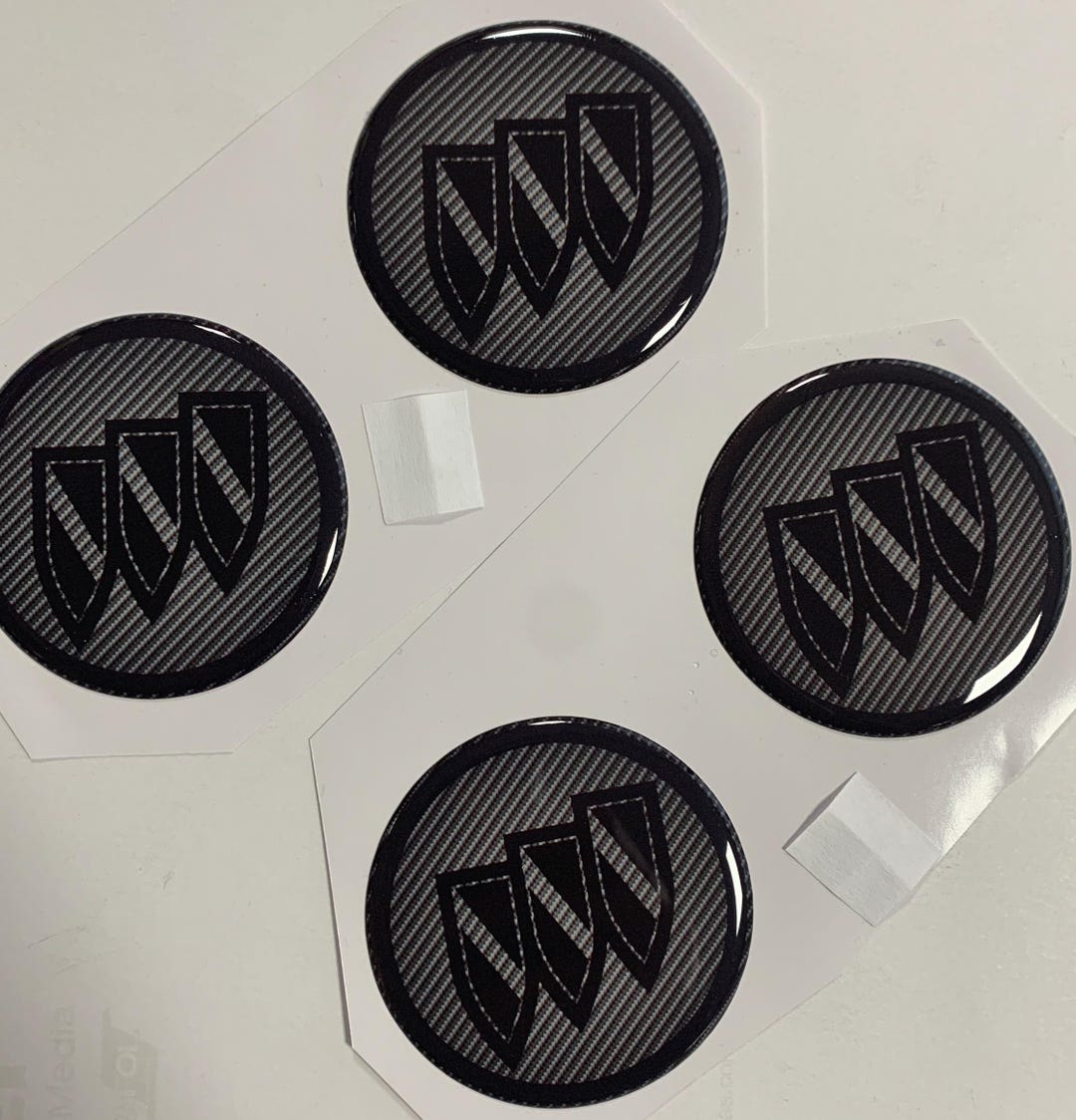 Excellent Quality/ Set X 4 Self Adhesive Silicone Stickers Logo Buick ...