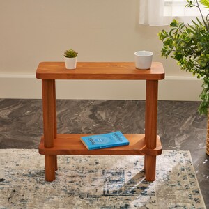 Rustic Side Table, Minimalist Tall Side Table, Narrow Side Table, Slim ...