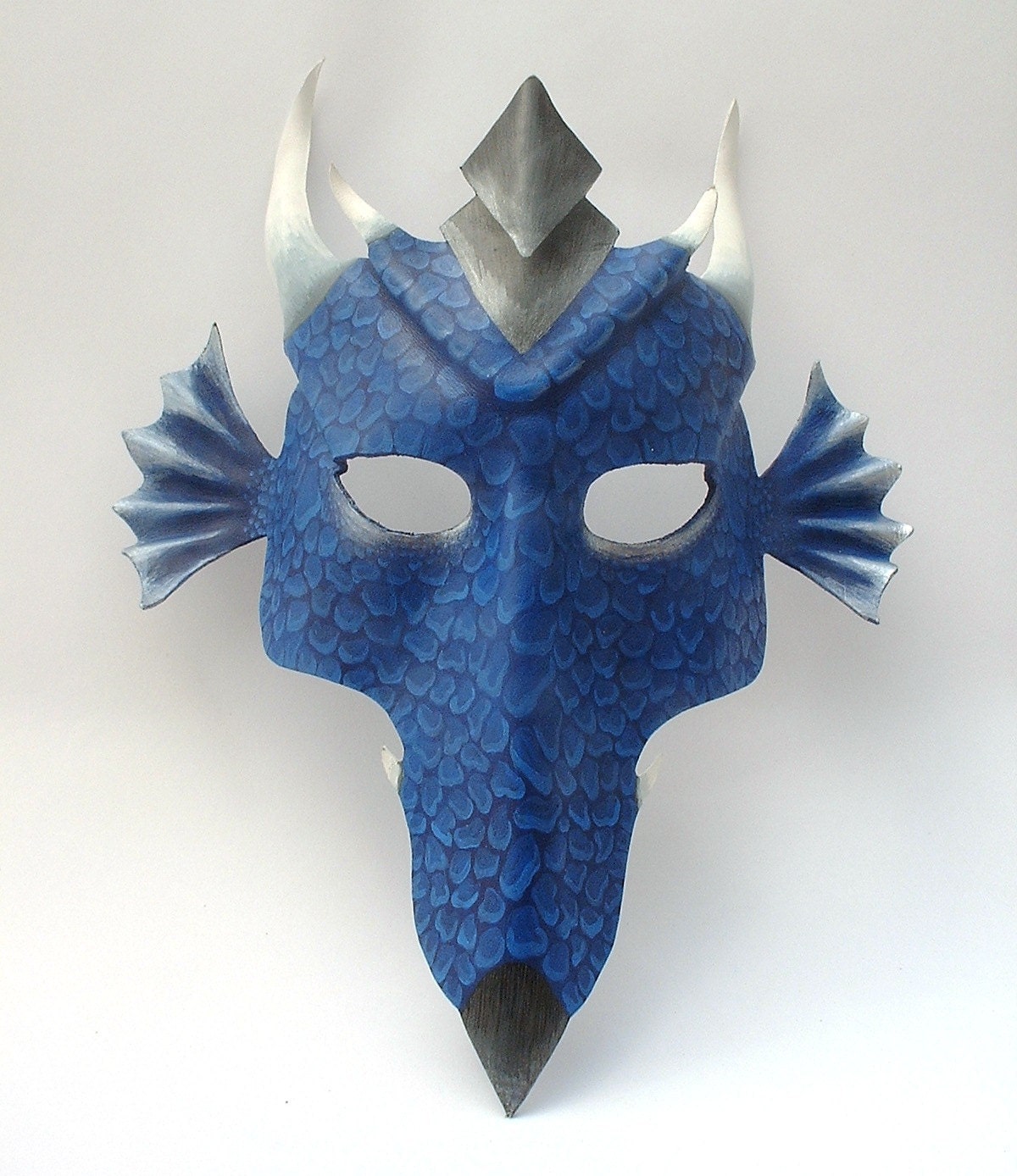 Blue Dragon Leather Mask - Etsy