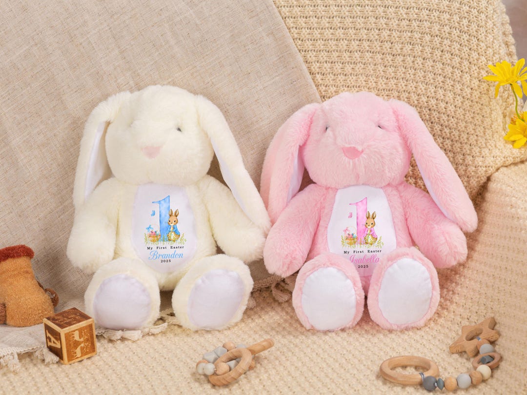 Personalized Easter Plush Bunny,easter Bunny Rabbit Easter Gift for Kid ...