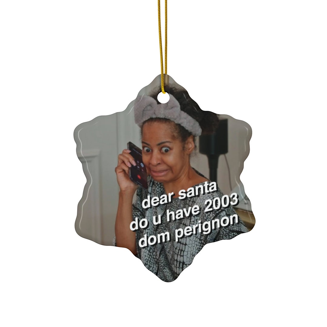 Mary Cosby Dom Perignon RHOSLC Santa Christmas Ceramic Ornament - Etsy