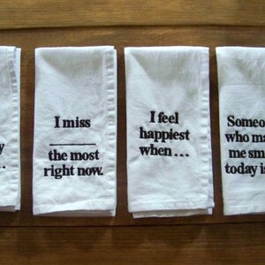 Personalized Conversation Starter Napkin - Etsy