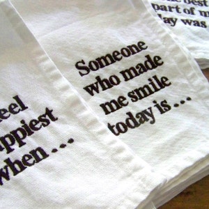 Personalized Conversation Starter Napkin - Etsy