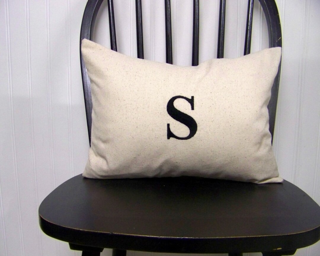 Monogram Initial Pillow - You Choose the Letter! - Etsy