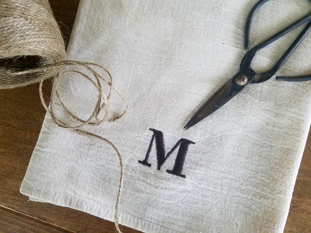 Monogram Kitchen Towel - Etsy