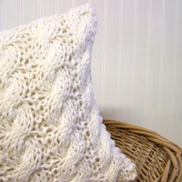 Chunky Hand Knit Pillow - Etsy