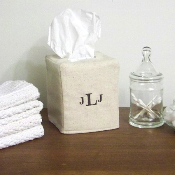 Linen Tissue Box Cover - Etsy