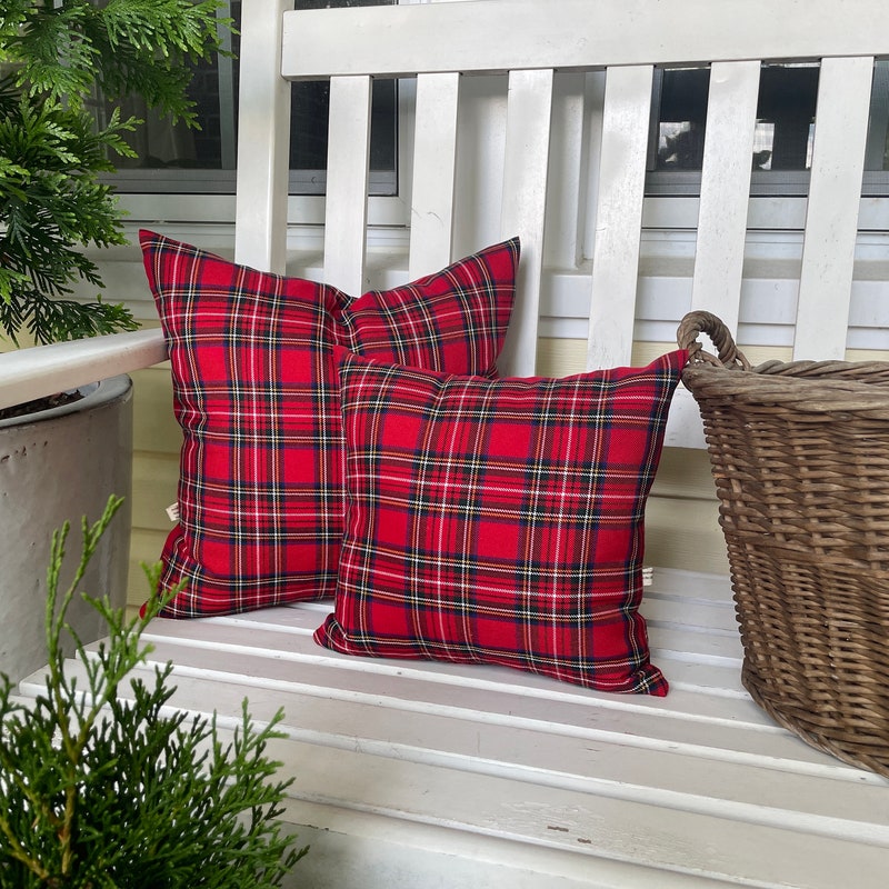 Christmas Plaid Pillow - Etsy