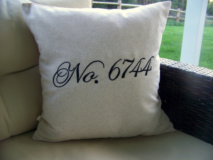 Number Pillow - Etsy