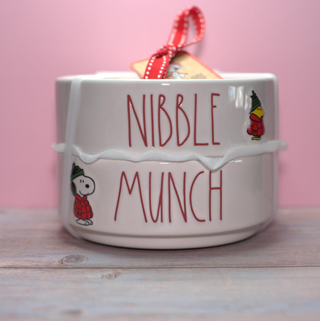 Peanuts X Rae Dunn Nibble and Munch Christmas Pet Bowl Set, Featuring ...