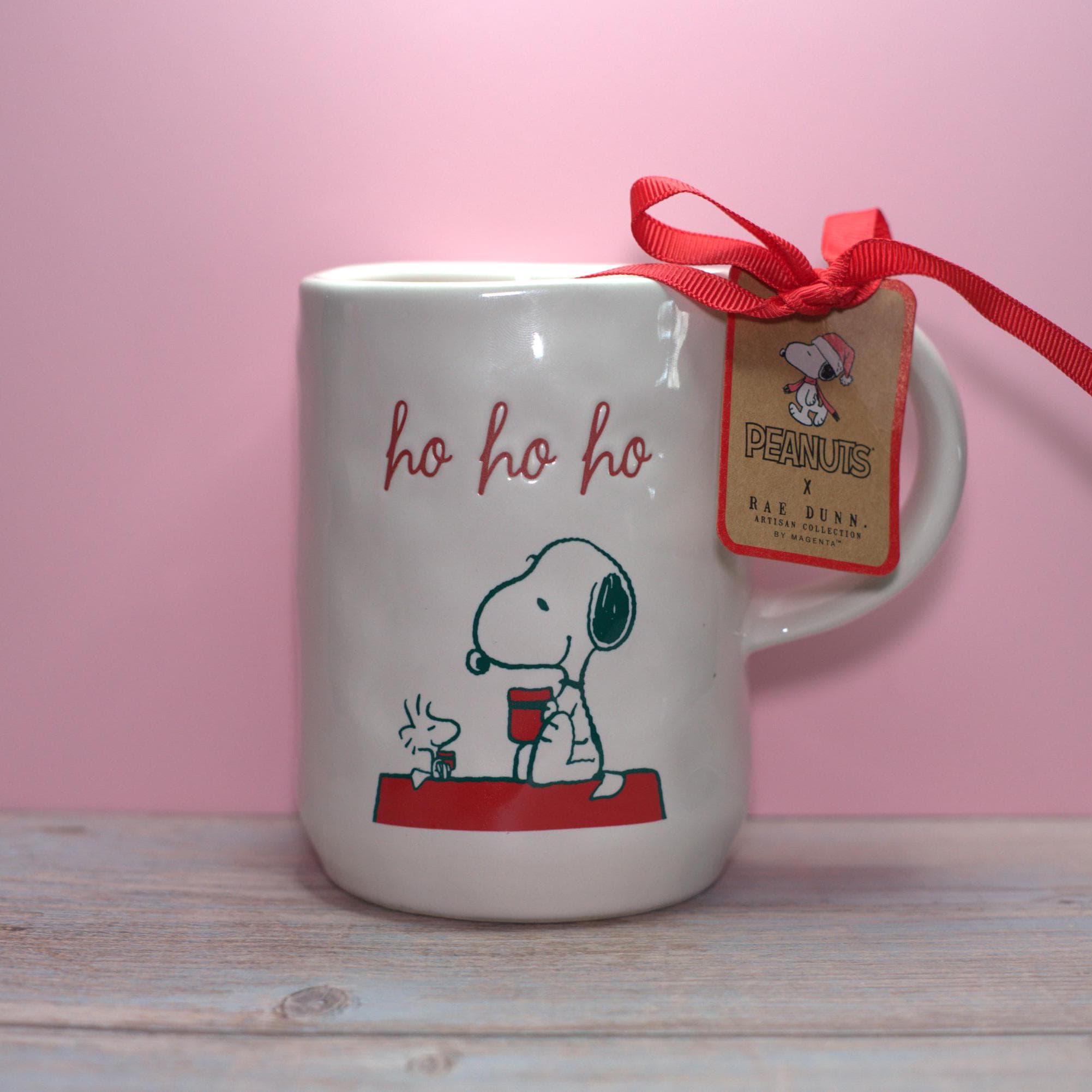 Peanuts X Rae Dunn Ho Ho Ho Christmas Mug Featuring Snoopy and ...