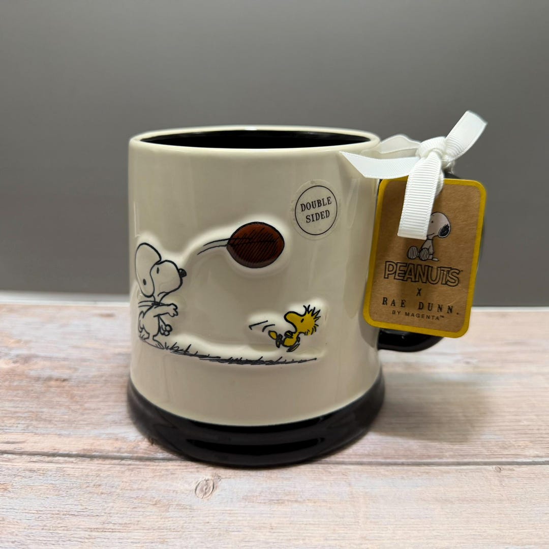 Peanuts X Rae Dunn Hut Hut Hut Football Mug Featuring Snoopy - Etsy