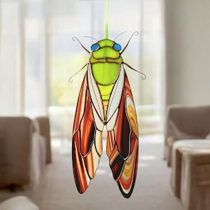 Cicada Stained Glass Window Hangings / Housewarming Gift / Insect ...
