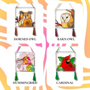 Barn Owl Stained Glass Window Hangings / Barn Owl Barn Owl Wall Art ...