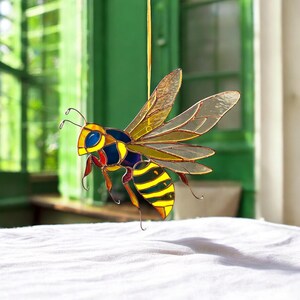 Wasp Custom Stained Glass Window Hangings / Glass Yard Art / Mother Day ...