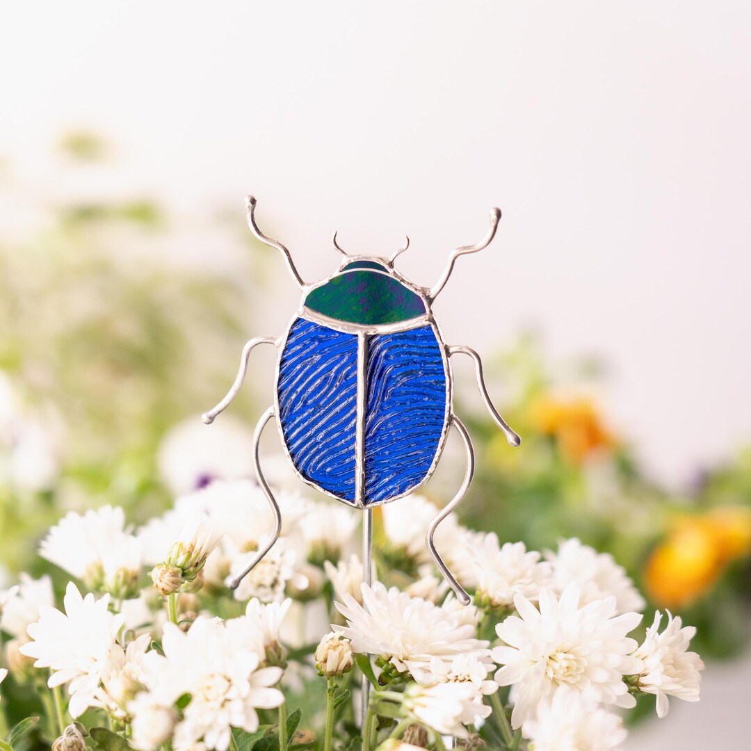 Scarab Stained Glass Plant Stakes / Plant Buddies Christmas Gifts ...