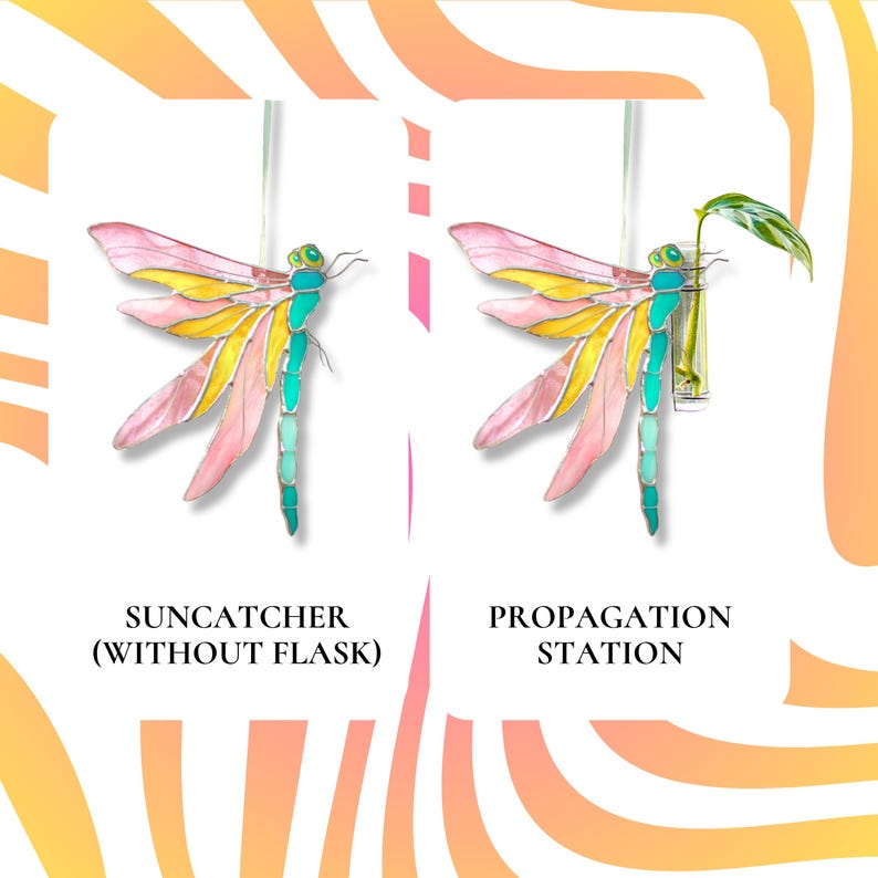 Dragonfly Stained Glass Sun Catcher / Gift for Yourself / Insect ...