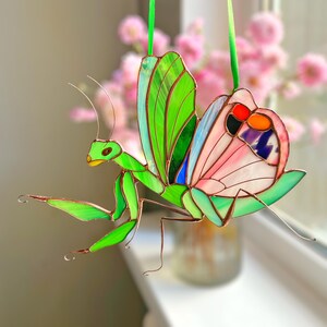 Praying Mantis Stained Glass Window Hangings / Mothers Day / Mantis ...
