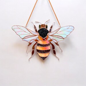 Honey Bee Stained Glass Window Hangings / Christmas Gifts for Grandma ...