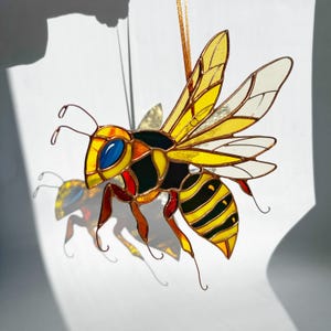 Wasp Custom Stained Glass Window Hangings / Glass Yard Art / Mother Day ...