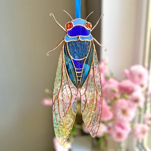 Cicada Stained Glass Window Hangings / Insect Custom Stained Glass ...