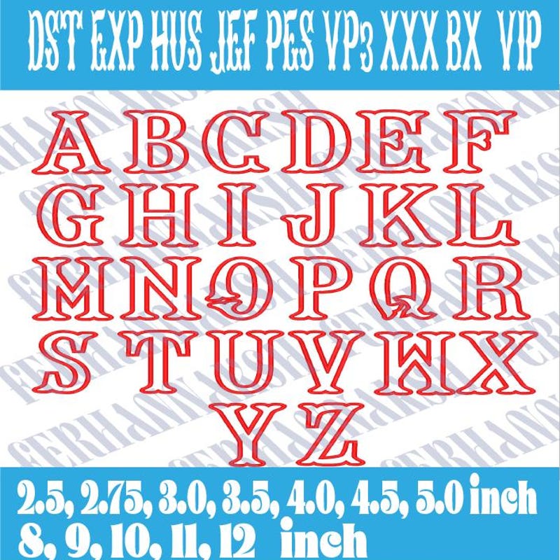 Fishtail Embroidery Font - Etsy