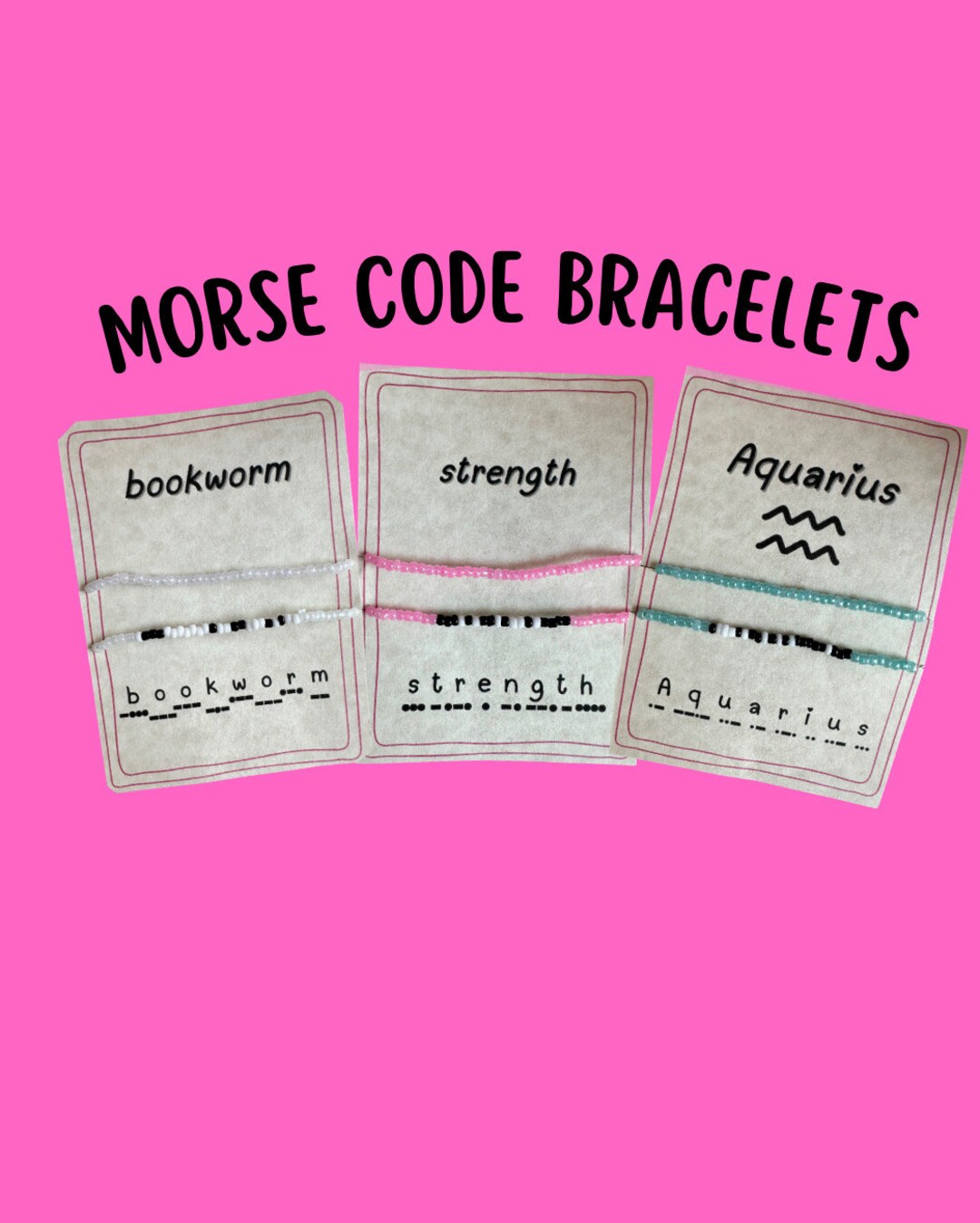 Morse Code Beaded Bracelets - Etsy
