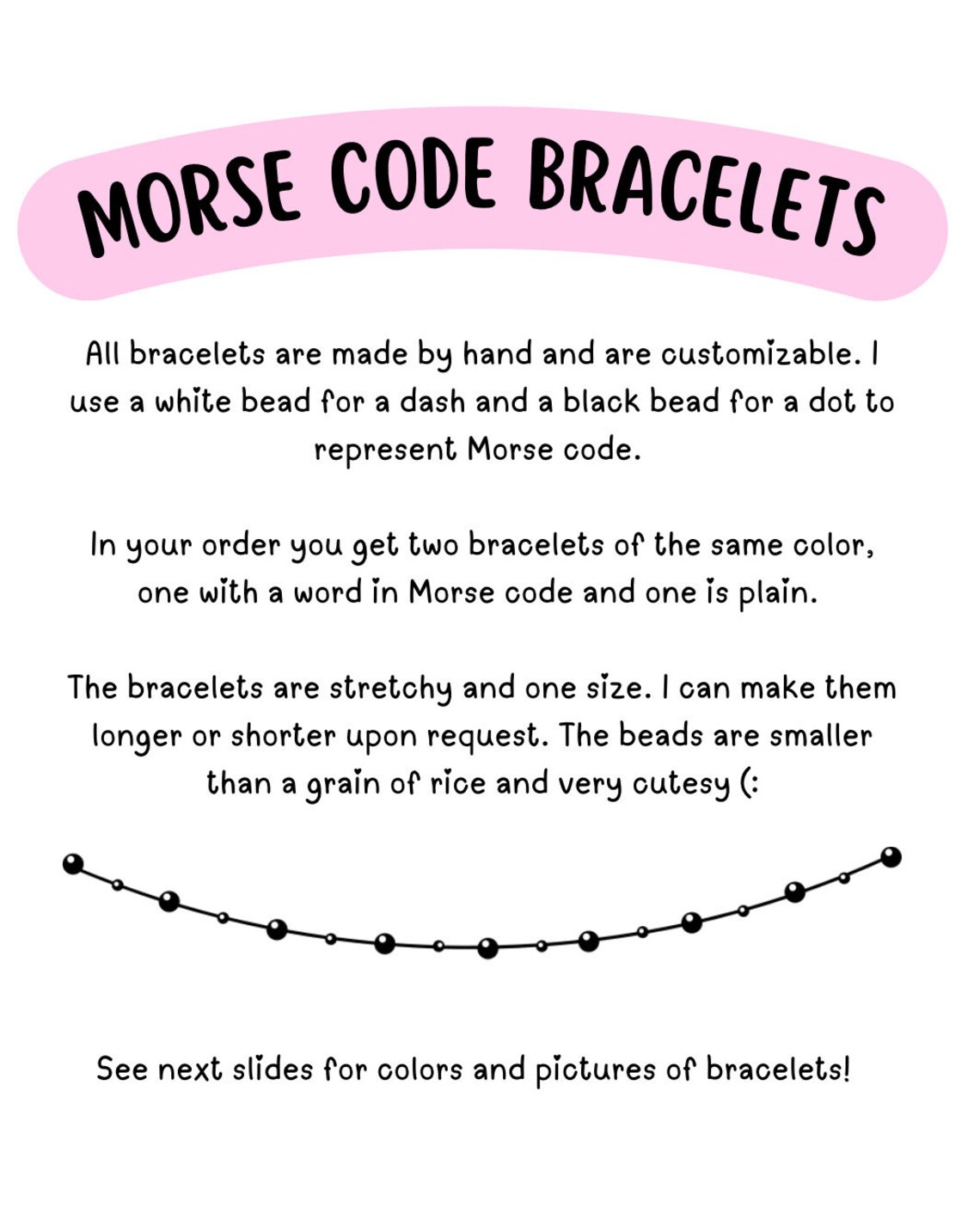 Morse Code Beaded Bracelets - Etsy