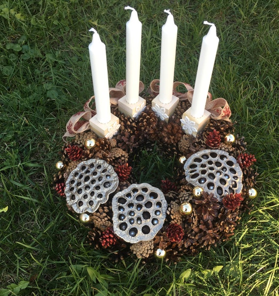 Traditional German Advent Wreath - An Advents Kranz to Count the ...