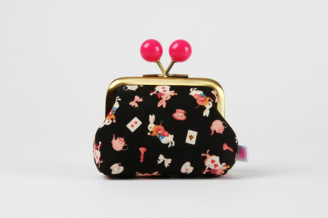 Metal Frame Coin Purse With Color Bobbles White Rabbits - Etsy