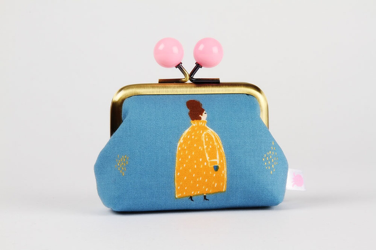 Metal Frame Coin Purse With Color Bobbles Coat Ladies Denim | Etsy