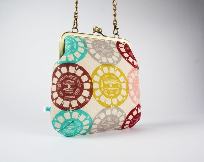 Clutch Bag Viewfinder in Pink Metal Frame Purse With - Etsy