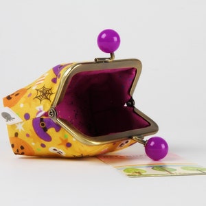 Metal Frame Coin Purse With Color Bobbles - Ghosties in Orange - Color ...