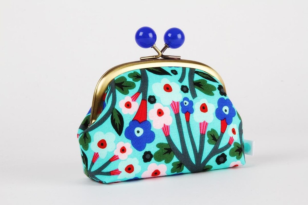 Metal Frame Coin Purse With Color Bobbles - Soma Aqua - Color Smile ...