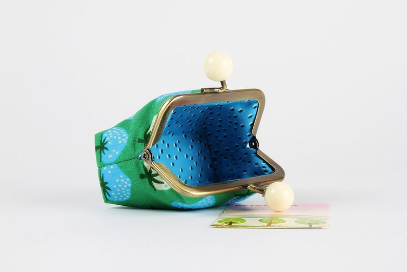 Metal Frame Coin Purse With Color Bobbles - Strawberry in Broccolini ...