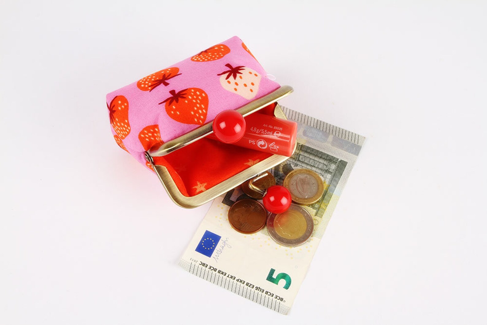 Metal Frame Coin Purse With Color Bobbles Strawberry in - Etsy