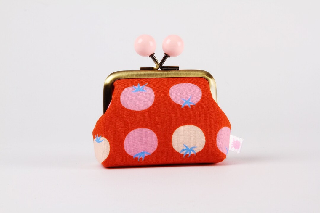 Metal Frame Coin Purse With Color Bobbles - Tomato in Pecan - Color Mum ...