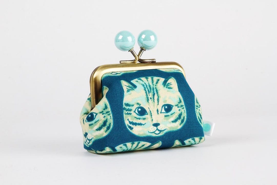 Metal Frame Coin Purse With Color Bobbles - Mini Meow Meow in Galaxy ...