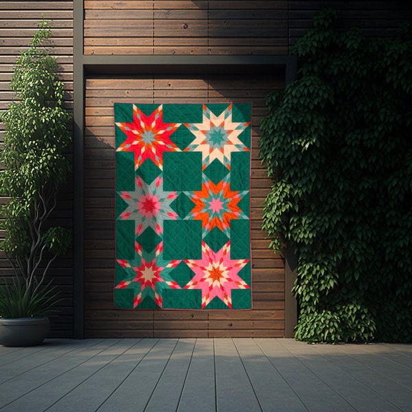 Modern Star Quilt - Etsy