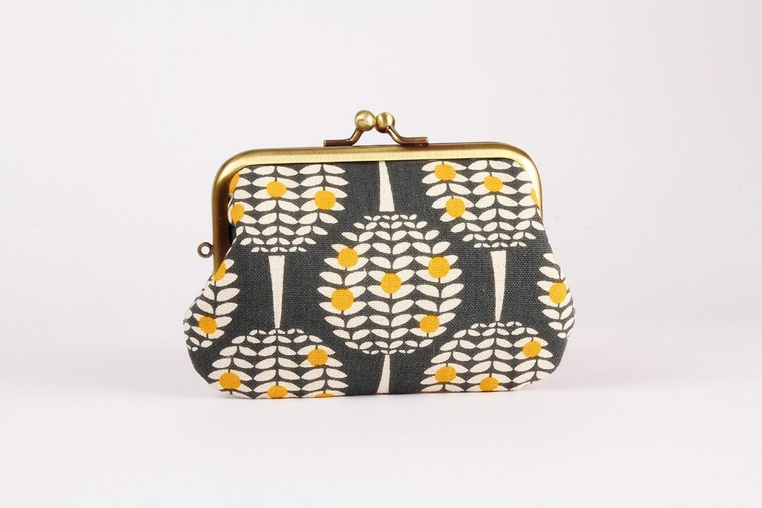 Metal Frame Purse With Two Sections - Citrus Trees - Little Siamese ...