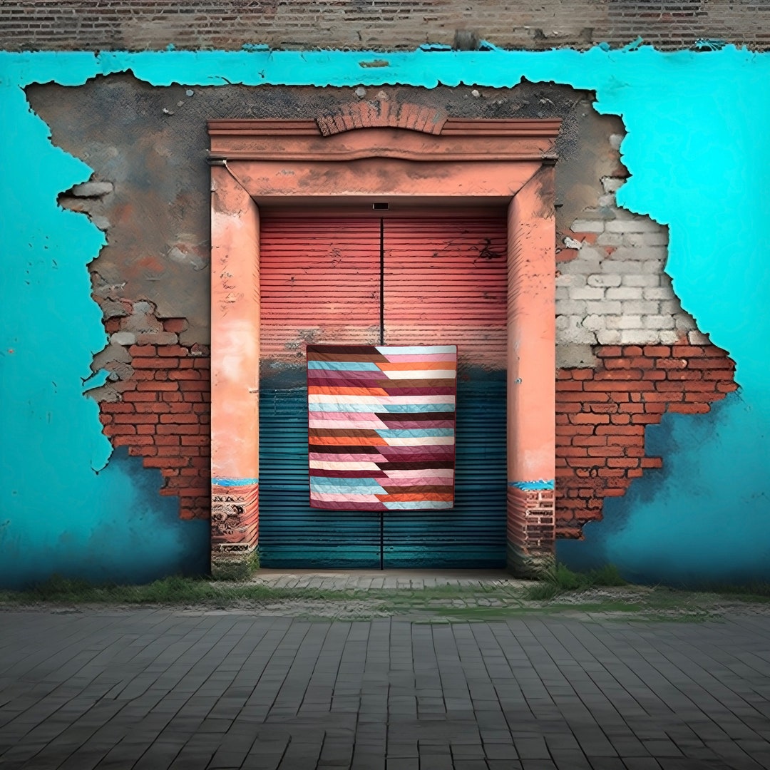 Modern Geometric Handmade Cotton Quilt / Baby Patchwork Blanket ...