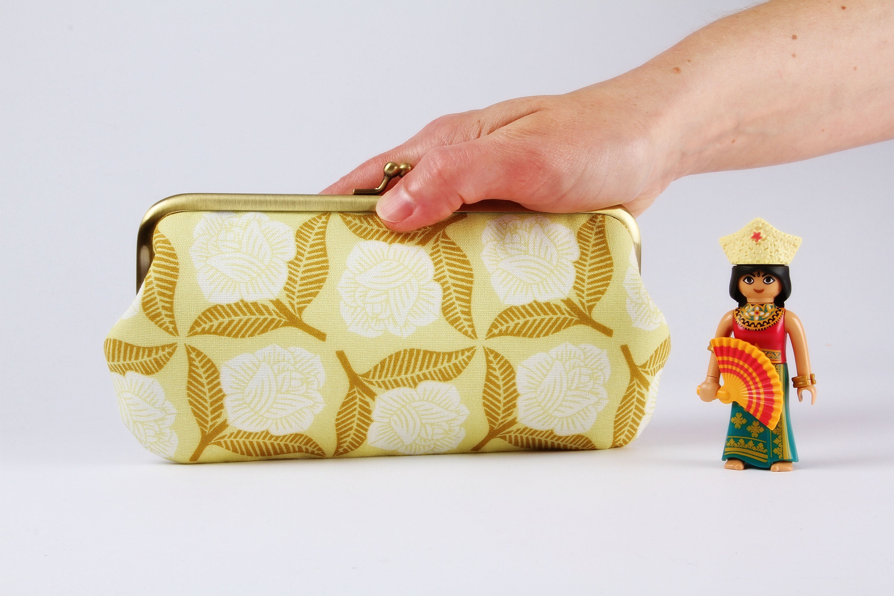 Eyeglass Frame Purse - Sweet Rose in Yellow - Long Purse / Eyeglass ...