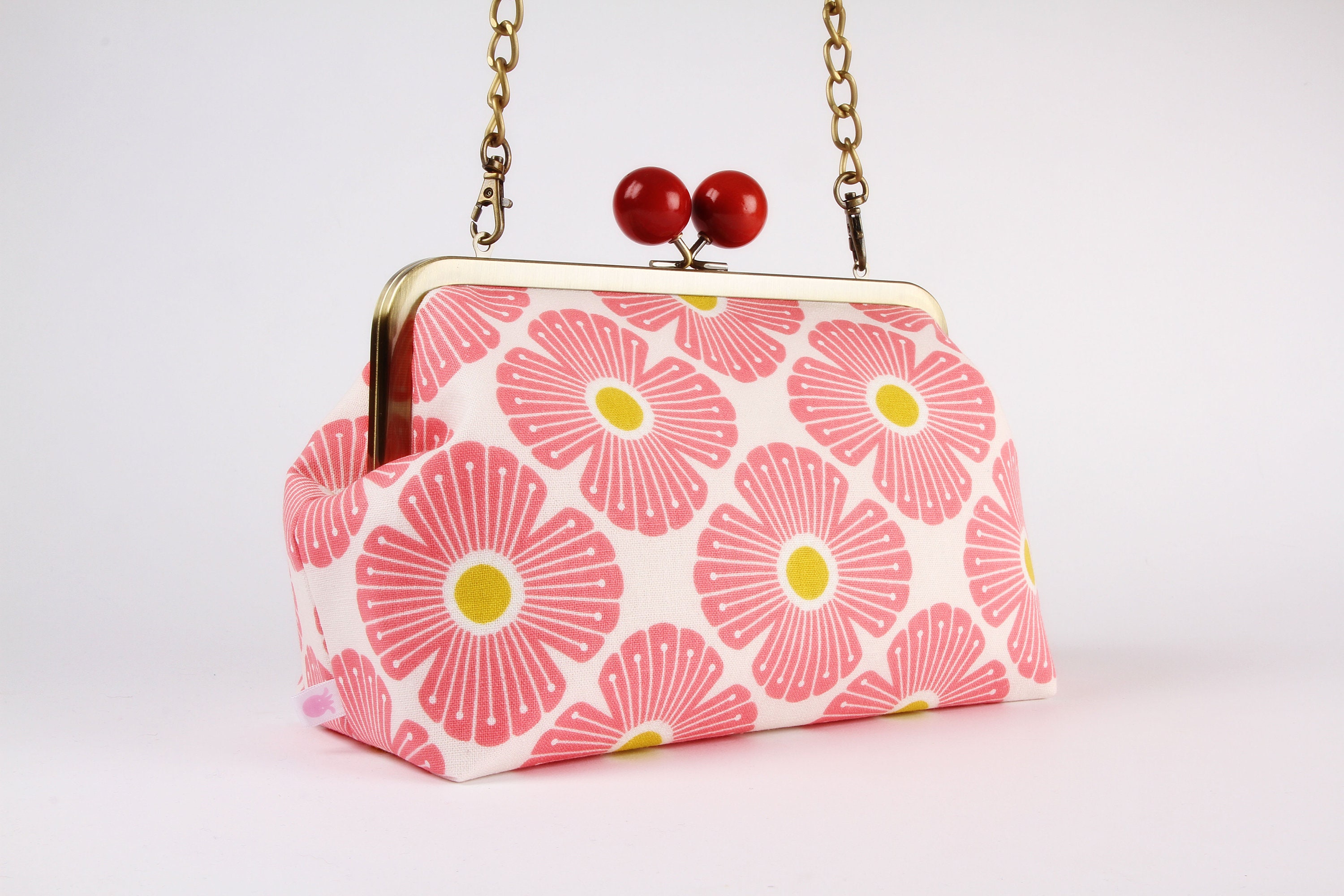 Metal Frame Purse With Shoulder Strap Blossom in Full Bloom - Etsy