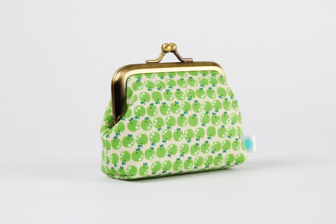 Small Metal Frame Change Purse - Chibi Apples in Green - Big Mum ...