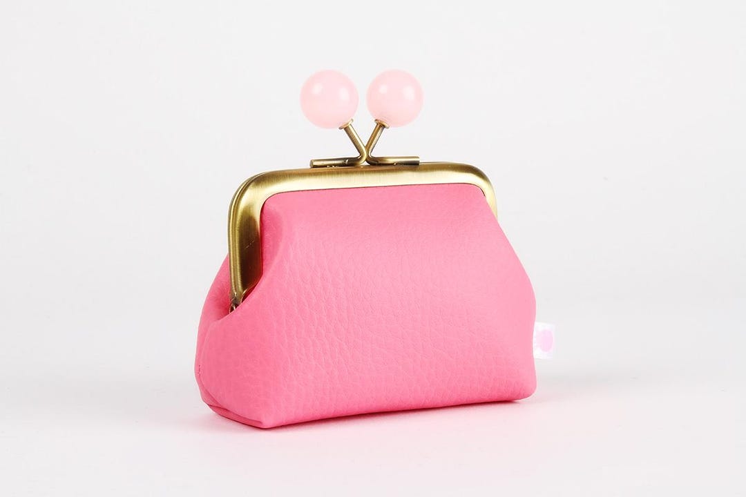 Metal Frame Coin Purse With Color Bobbles - Medium Pink - Color Mum in ...