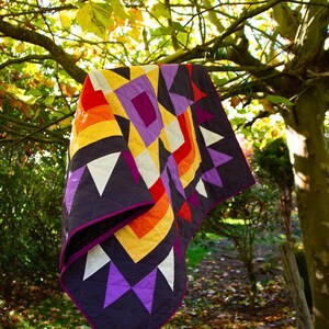 Modern Geometric Handmade Cotton Quilt / Baby Patchwork Blanket ...