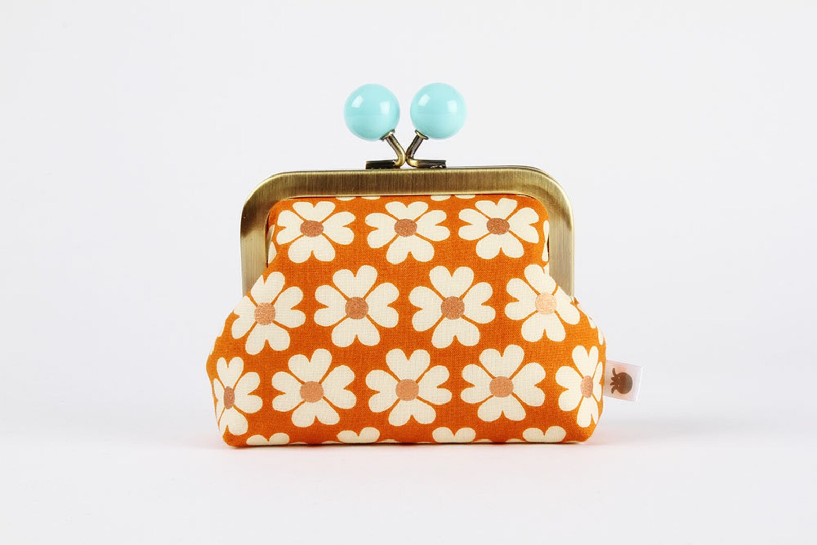 Metal Frame Coin Purse With Color Bobble Heart Flowers in | Etsy